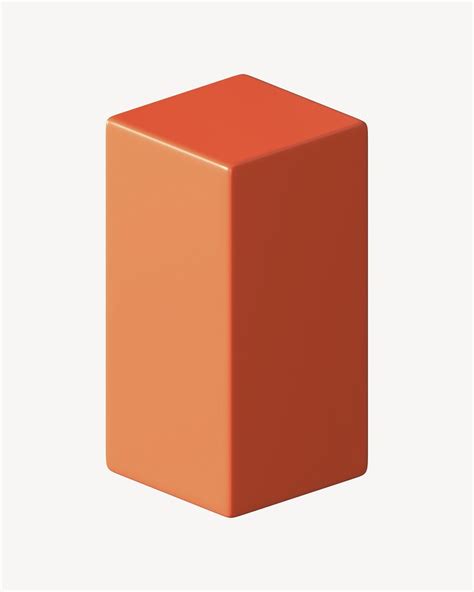 3d Orange Cuboid Clipart Geometric Premium Psd Rawpixel