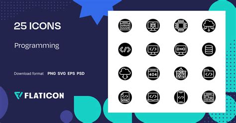 Programming Icon Pack Black Fill 25 Svg Icons