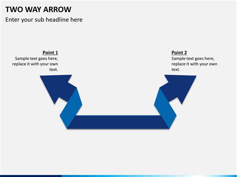Two Way Arrow Forked Arrow PPT Slides