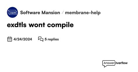Exdtls Wont Compile Software Mansion
