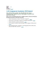 Analyzing The Main Argument Are You Ready For Some Controversy