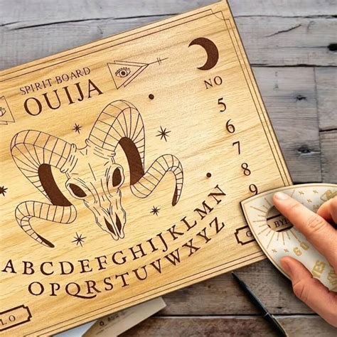 Ouija Spirit Board Wooden Ouija Set For Ghostly Fun Perfect For