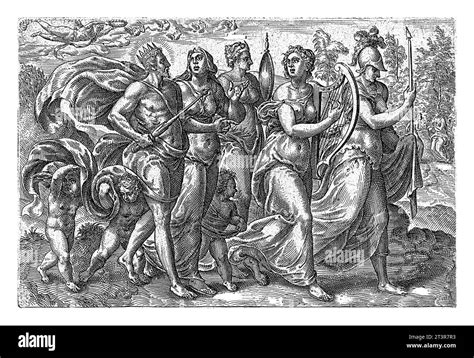 King On His Way To The Bride Johannes Wierix Possibly After Gerard