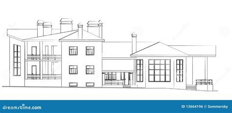 Architecture Technical Draw Stock Illustration Illustration Of Home Cityscape 13664196