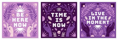 트렌디한 보헤미안 스타일의 영감을 주는 인용문이 있는 Boho 천체 벡터 포스터 타로 매직 카드 고풍스런에 대한 스톡 벡터 아트