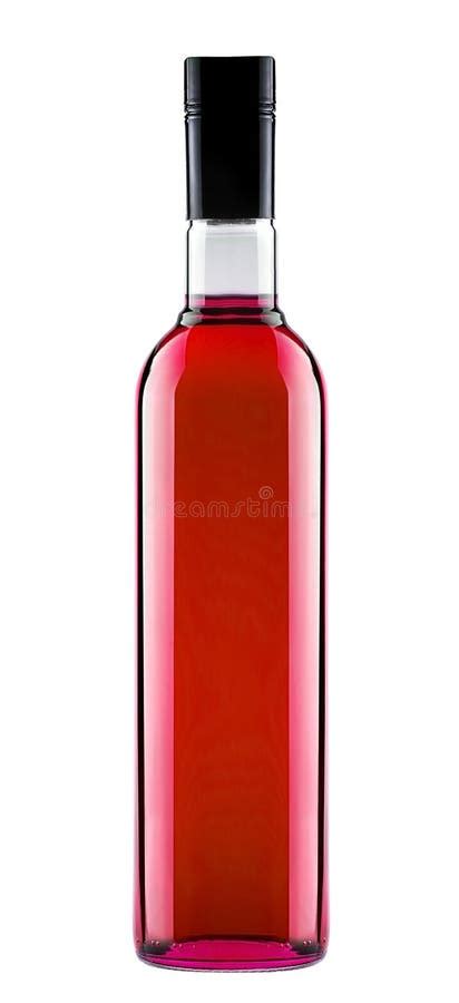 Full Bottle Of Red Alcoholic Cocktail Stock Image Image Of Drink