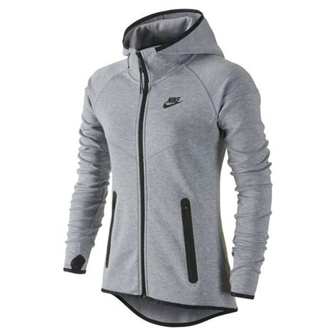 Nike Hoodie Tech Fleece Fz Dark Grey Heatherblack Women