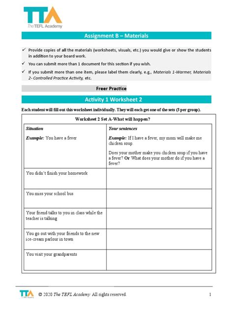 Assignment B Materials Freer Practice Pdf
