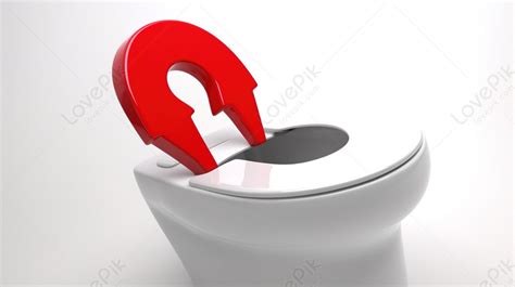 내부에 빨간색 물음표가 있는 3d 렌더링 변기를 갖춘 흰색 격리된 배경 음표 배경 자주하는 질문 배경 소변 배경 이미지