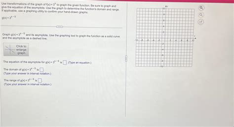 Solved Use Transformations Of The Graph Of F X 3x ﻿to Graph