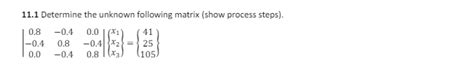 Solved Write A Matlab Code Determine The Unknown Chegg