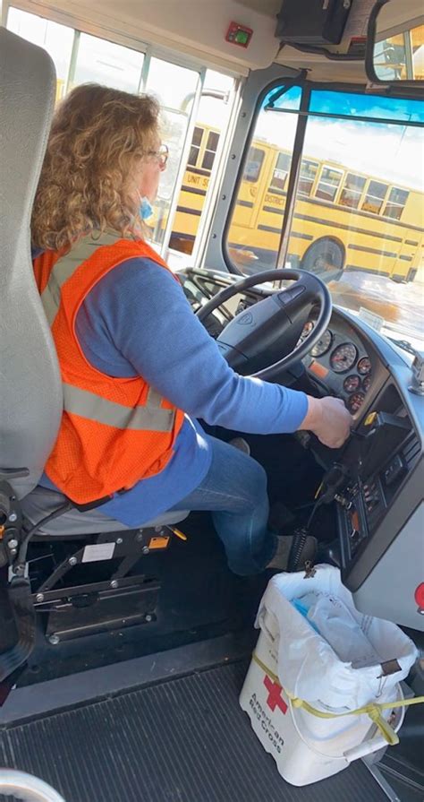 School Bus Inside Driver Seat