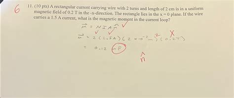 Solved Pts A Rectangular Current Carrying Wire With Chegg