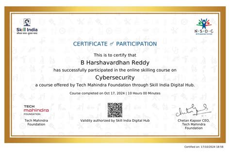 Cybersecurity Certification Techmahindrafoundation Onlinesafety Digitalprotection