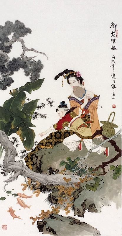 远山眉黛长，细柳腰肢袅。妆罢立春风，一笑千金少。