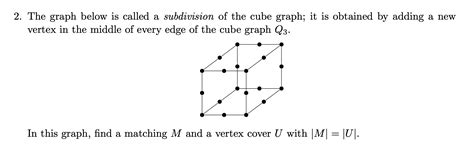 Solved The Graph Below Is Called A Subdivision Of The Cube