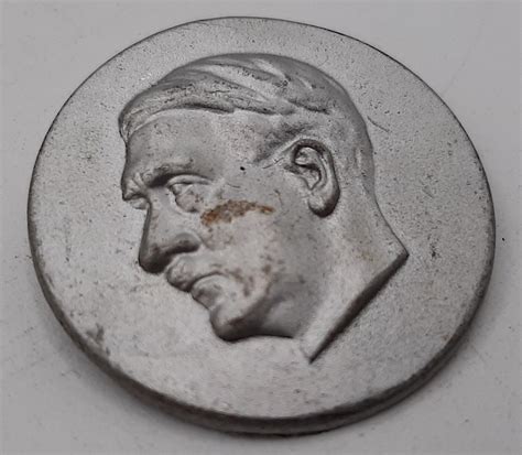 1930s Early Nsdap Adolf Hitler Party Partisan Pin Silver
