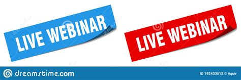 Adesivo Webinar Ao Vivo Conjunto De Sinais De Webinar Ao Vivo