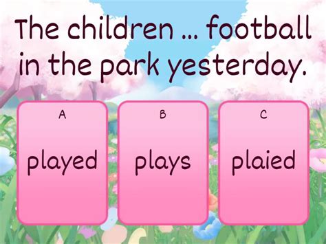 Past Simple Regular Verbs Affirmative Negative And Interrogative Quiz
