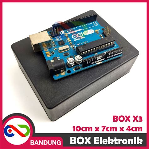 Jual Box Elektronik X3 Kotak Rangkaian Arduino 10x7x4 Casing Black Box