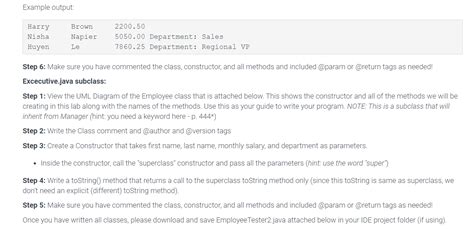 Solved Employee Javapublic Class Employee Private Chegg