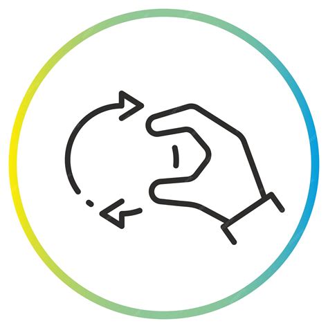 Icono De Giro De Mano Vector Premium