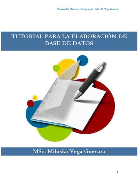tutorial para elabora una base de datos pdf