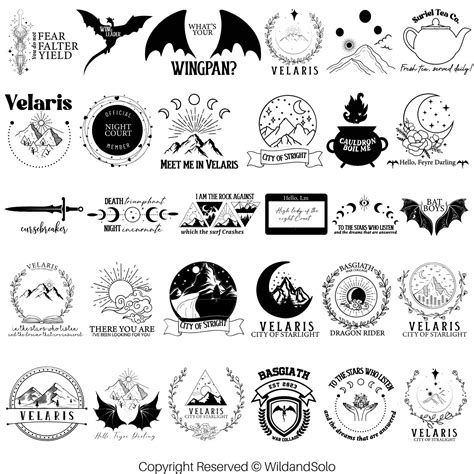 30 Velaris City Of Starlight Acotar Svg Bundle Court Of Thorns And