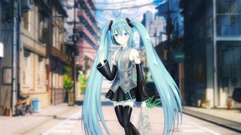I Drew Miku Returning From Buying Some Leeks Vocaloid