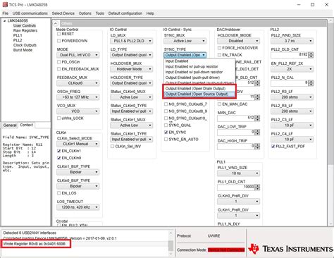 LMK Polarity Discription Mismatch Of SYNC TYPE Between The Data Sheet And The Clock Tools