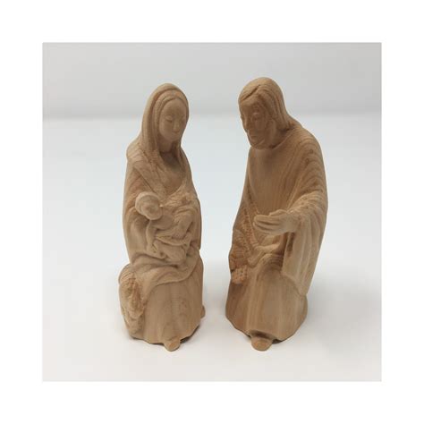 Handmade Natural Wood Nativity Scene