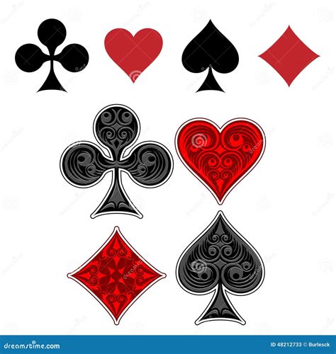 Playing Card Suit Icons Stock Vector Illustration Of Loss 48212733