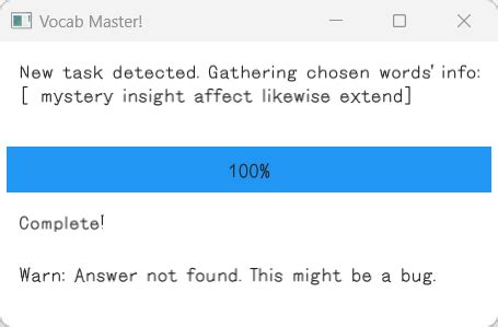 部分不能匹配答案 Issue 10 TurboHsu Vocab Master GitHub