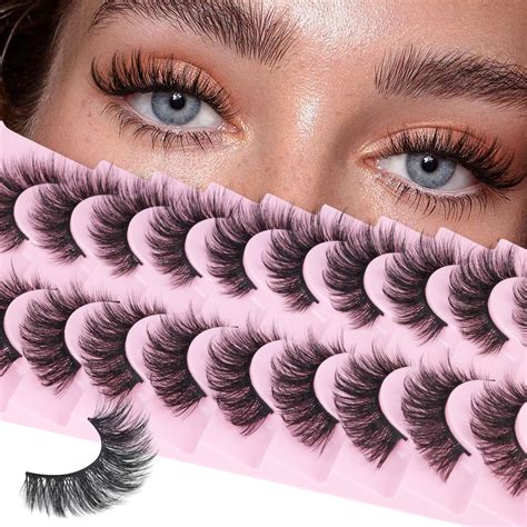 Heyalice False Eyelashes Wispy Lashes Mink Fluffy Lashes