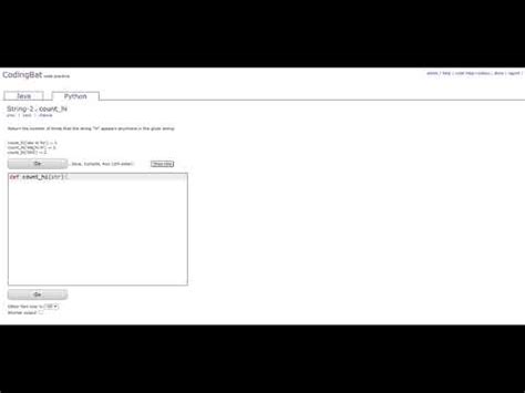String Count Hi Python Tutorial Codingbat YouTube