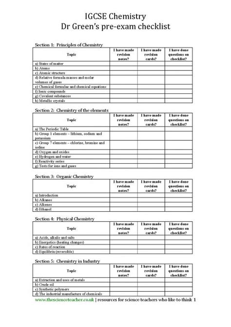 Pdf Printable Periodic Table 195395 Chemistry Igcse Revision Questions