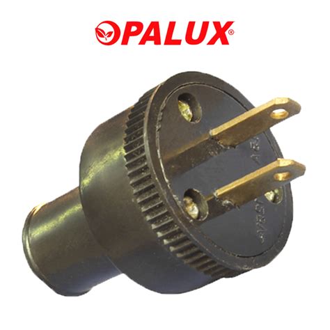 ENCHUFE REFORZADO ESPIGA PLANA NEGRO OPALUX Ferromax
