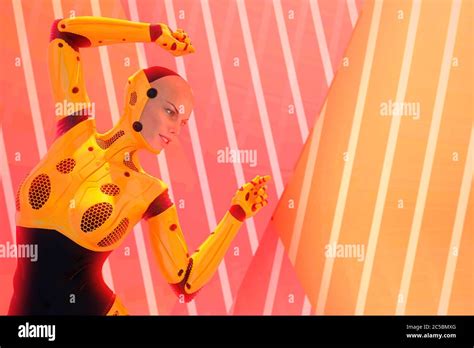 Android Girl Dancing Hip Hop In White Background Nice Move 3d