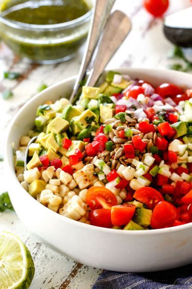Grilled Corn Salad With Cilantro Lime Dressing Carlsbad Cravings