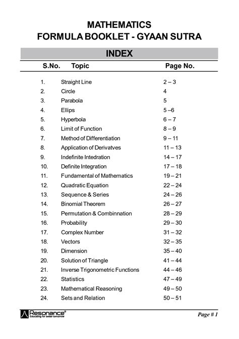 Statistics Math Formulas