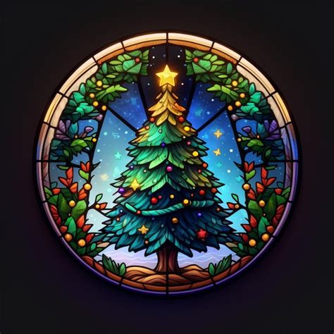 Premium Ai Image A Close Up Of A Stained Glass Window With A