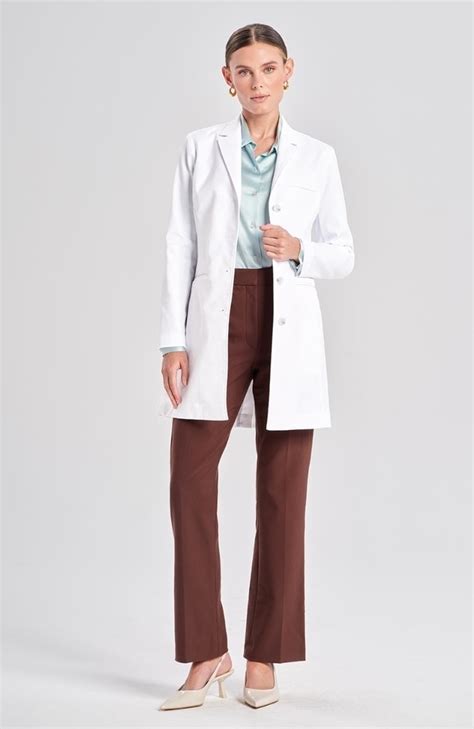 Womens Rebecca Slim Fit 33 14 Lab Coat Medelita