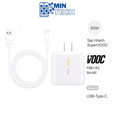 Bộ sạc Supper Vooc Oppo w cổng type c sạc nhanh không nóng máy chống cháy nổ thích hợp các