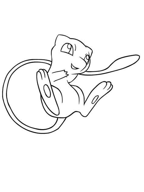 Coloriage Pokémon Mew Pour les Enfants télécharger et imprimer