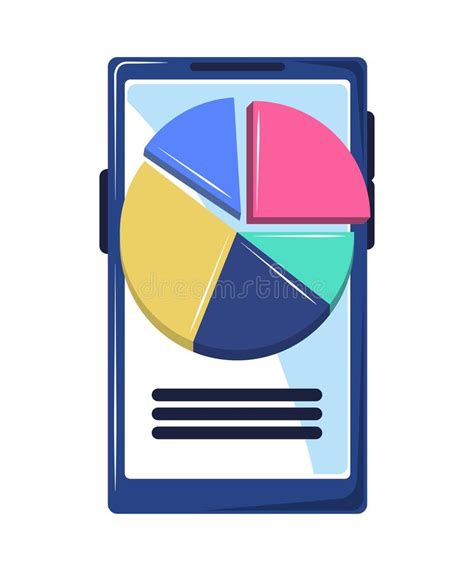 Phone With Analytics Graph Stock Vector Illustration Of Isolation