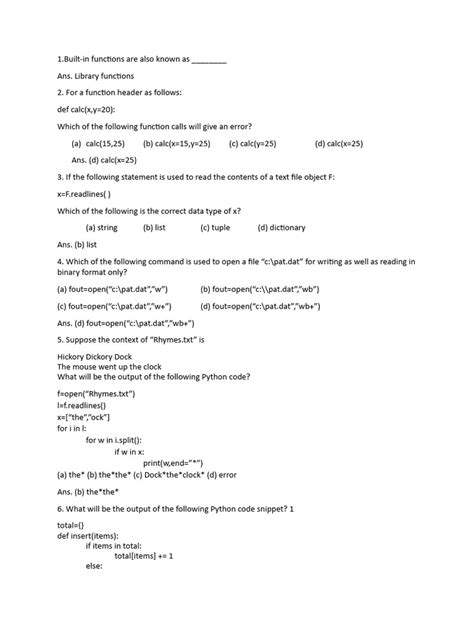 Mcq Fnandfile Pdf Parameter Computer Programming Pointer