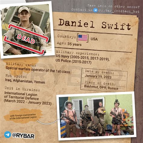 Rybar In English On Twitter Daniel Swift American Mercenary