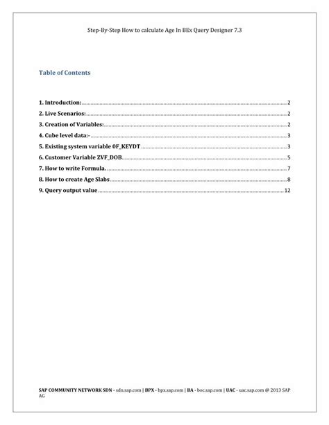 pdf step by step how to calculate age in bex query disigner 7 3