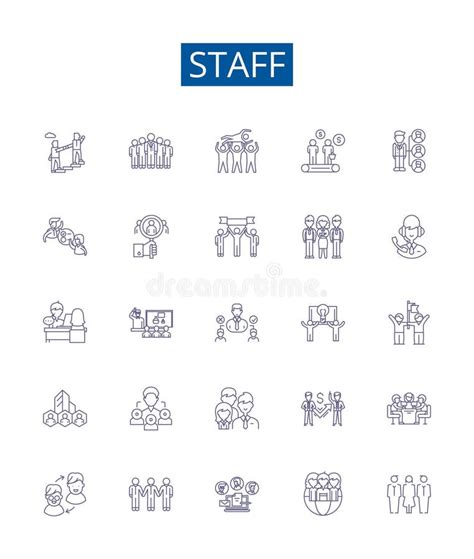 Conjunto De Símbolos De Iconos De Línea De Personal Colección De
