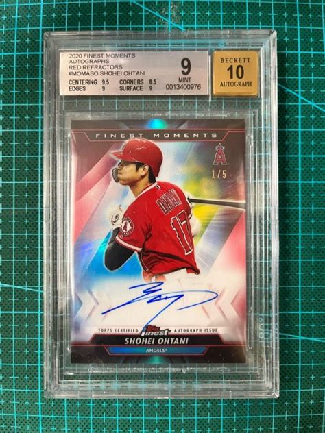 大谷翔平 Topps Finest 簽名卡 極低限量紅版卡面簽 1 5 首號 BGS 鑑定9分 簽名10分 洛杉磯天使 兩屆MVP 豪投強打 Yahoo奇摩拍賣